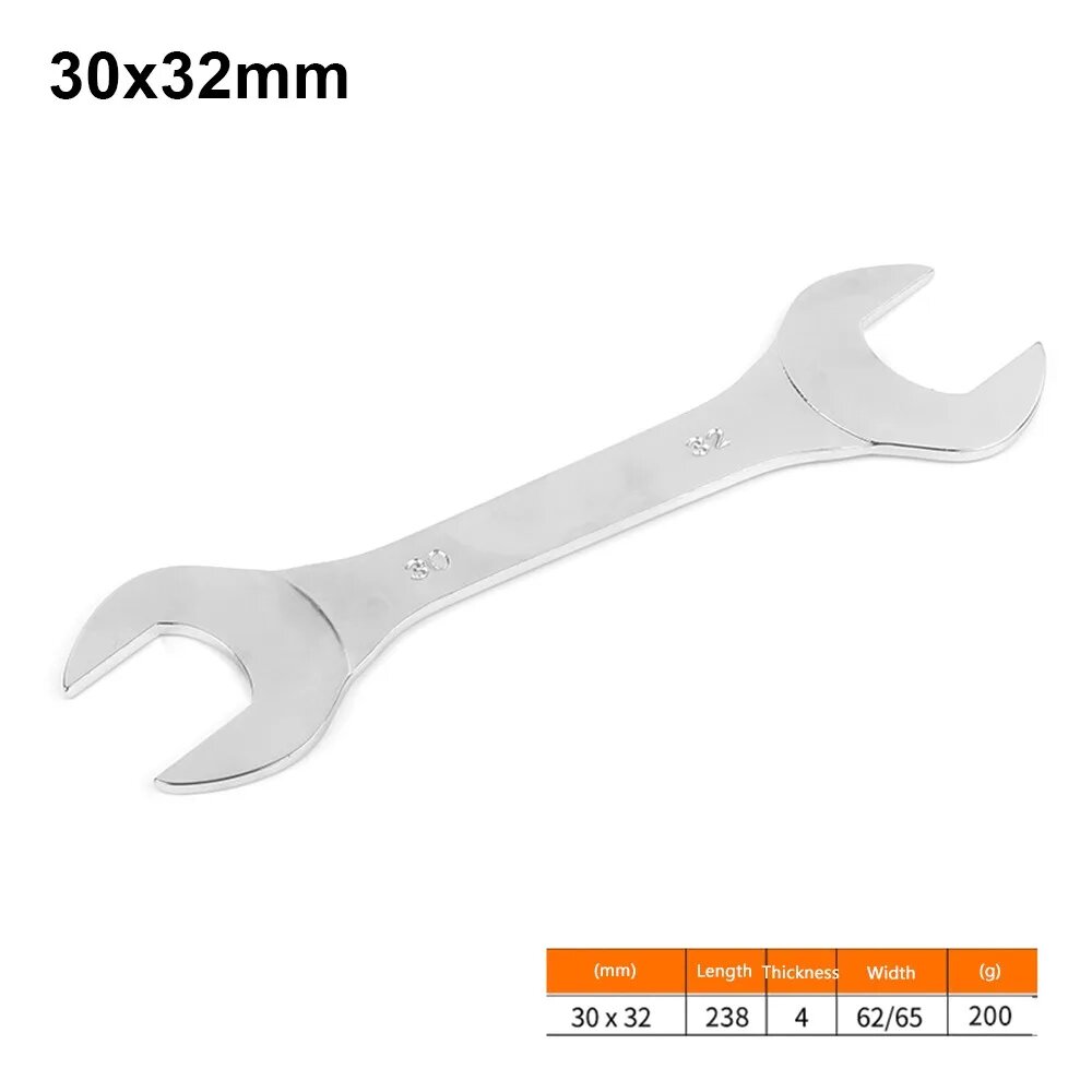 Стальной открытый гаечный ключ Hi-Spec 6-32 мм 30x32mm