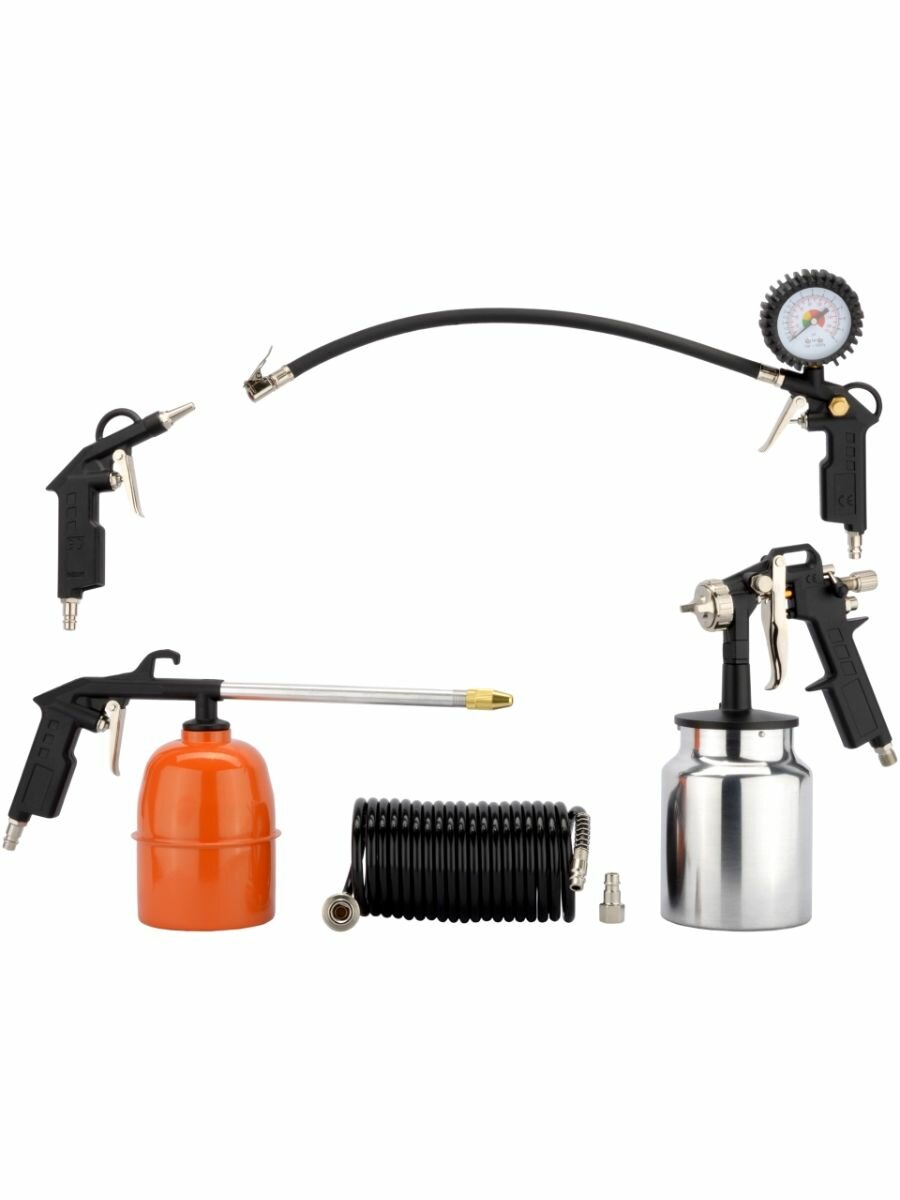 Набор пневмоинструмента для компрессора 5 предметов Н/Б (АвтоDело) 42371