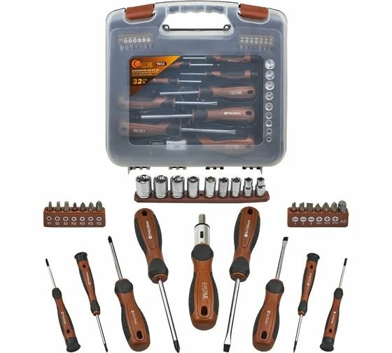 Отвертки в комплекте с битами, набор 32 предмета FORSTIME