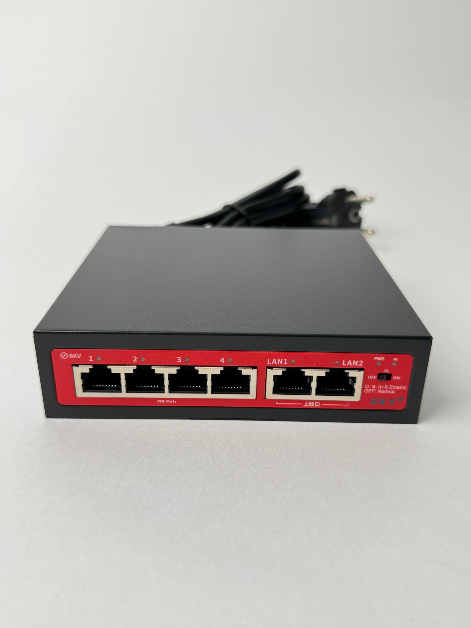 Сетевой коммутатор POE с 6 портами (100 Мбит/с). HKN-1042F GB