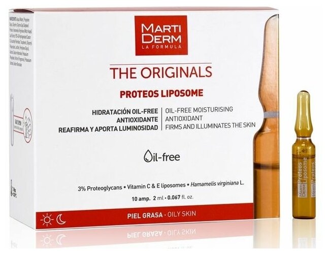 Сыворотка MartiDerm The Originals, ампулы, протеос с липосомами, 2 мл, №10