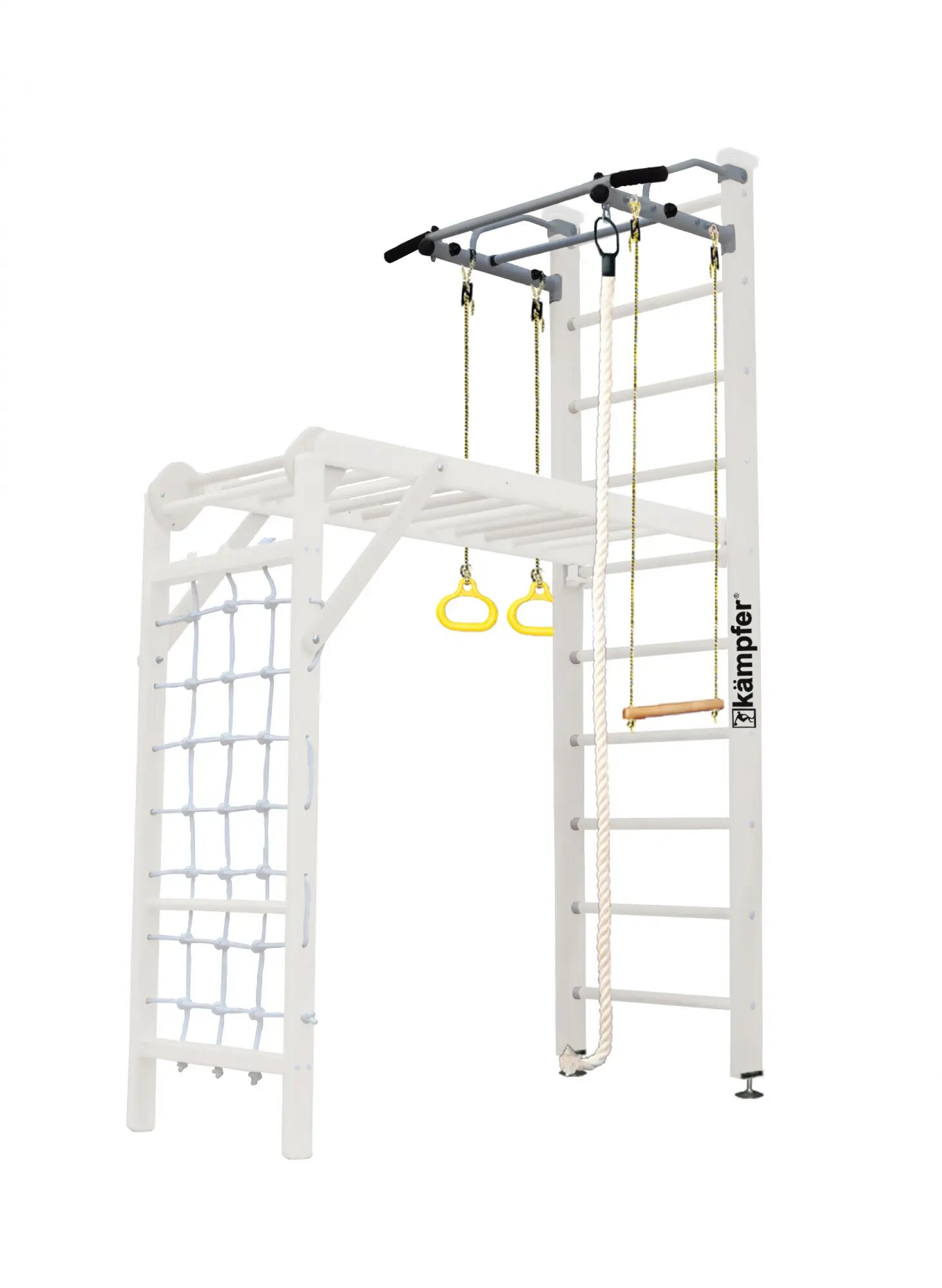 Шведская стенка Kampfer Union Ceiling (№6 Жемчужный Стандарт белый антик турник)