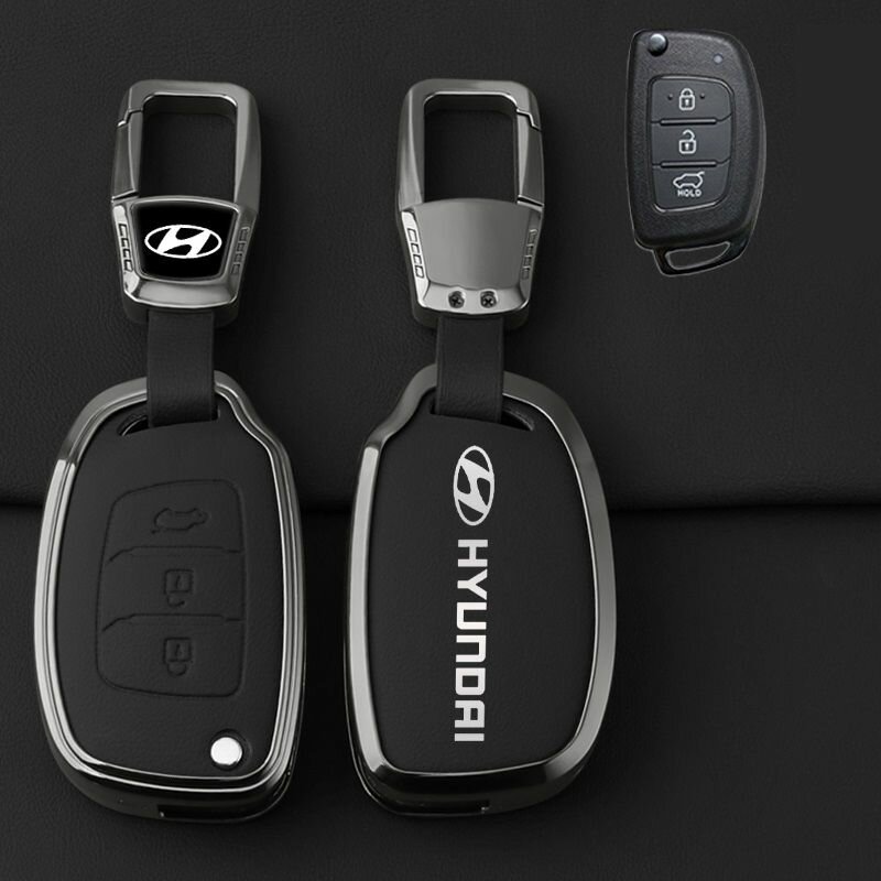 Чехол для ключа Хюндай Hyundai Solaris Creta iX25 KONA Tucson Santa FE Sonata Elantra iX35 I20 HB20 iX45,3 кнопки, XX