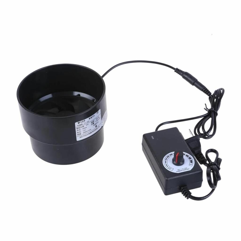 Канальный вентилятор переменного диаметра диаметром 110 100 мм с малой головкой вытяжки + регулятор скорости питания Стандарт США