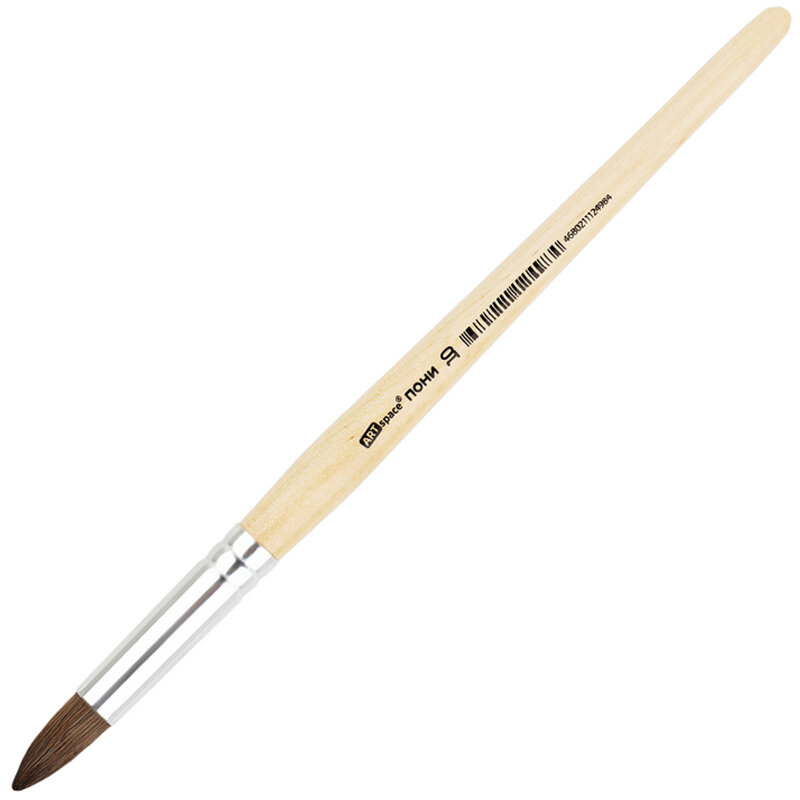 10 шт. Кисть пони, ArtSpace, круглая №10, пакет, европодвес