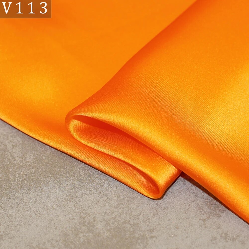 HYSK шелковая атласная ткань золотисто-желтая Оранжевый, 1m, V113