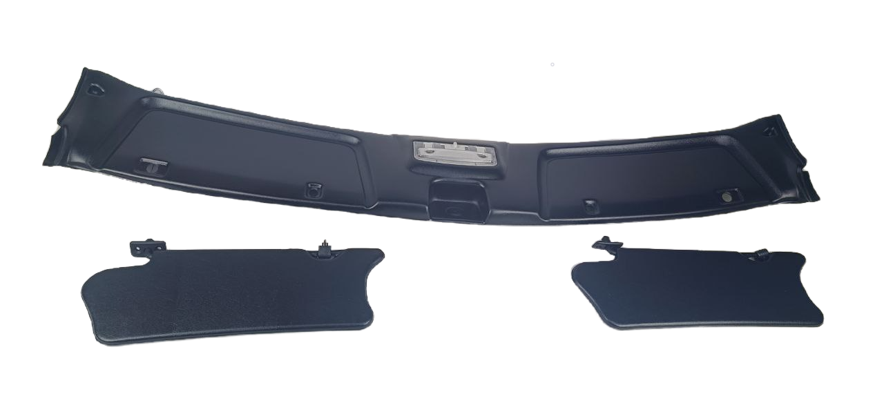 Консоль потолочная для Нивы 2121-21214 с черными козырьками мягкий потолок.