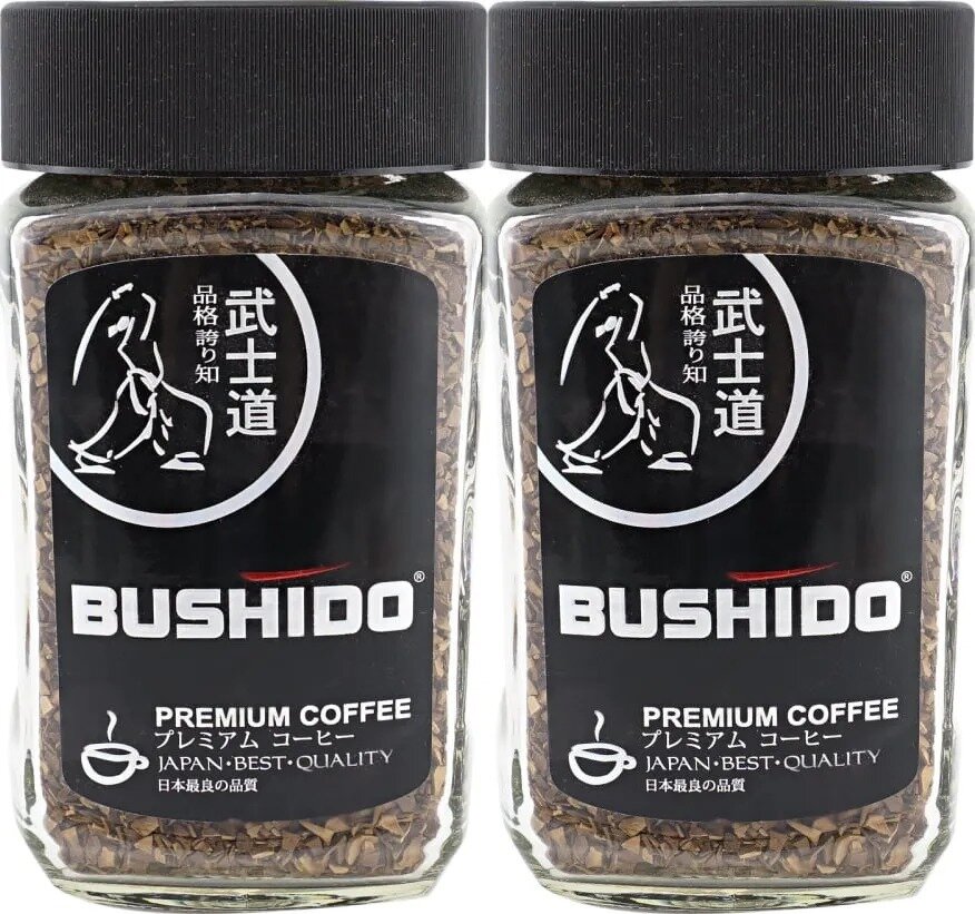 Кофе Bushido Black Katana растворимый, 100г х 2шт Швейцария