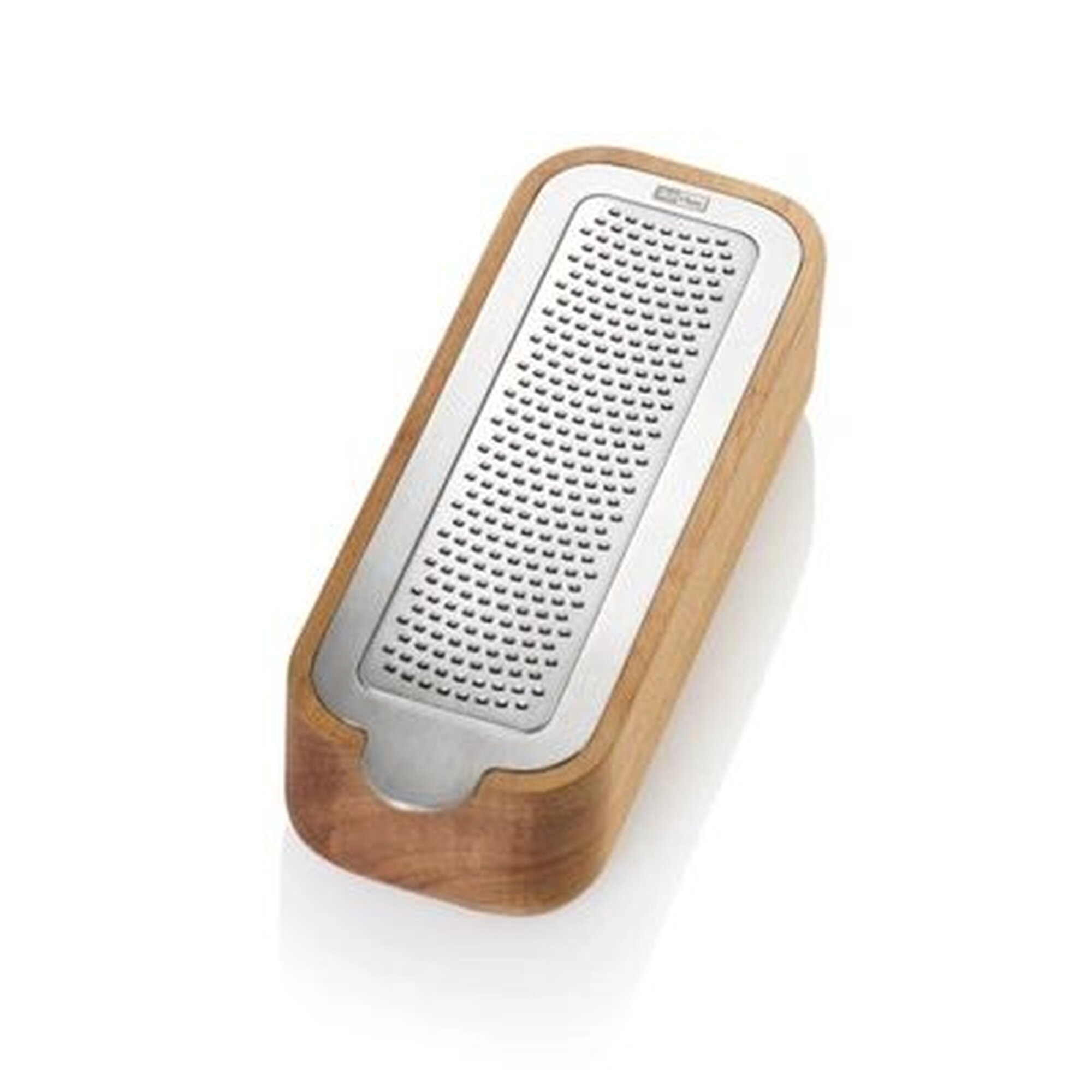 Терка кухонная AdHoc CutnServe из нержавеющей стали, с деревянным контейнером, 18x7 см, PreciseGrate