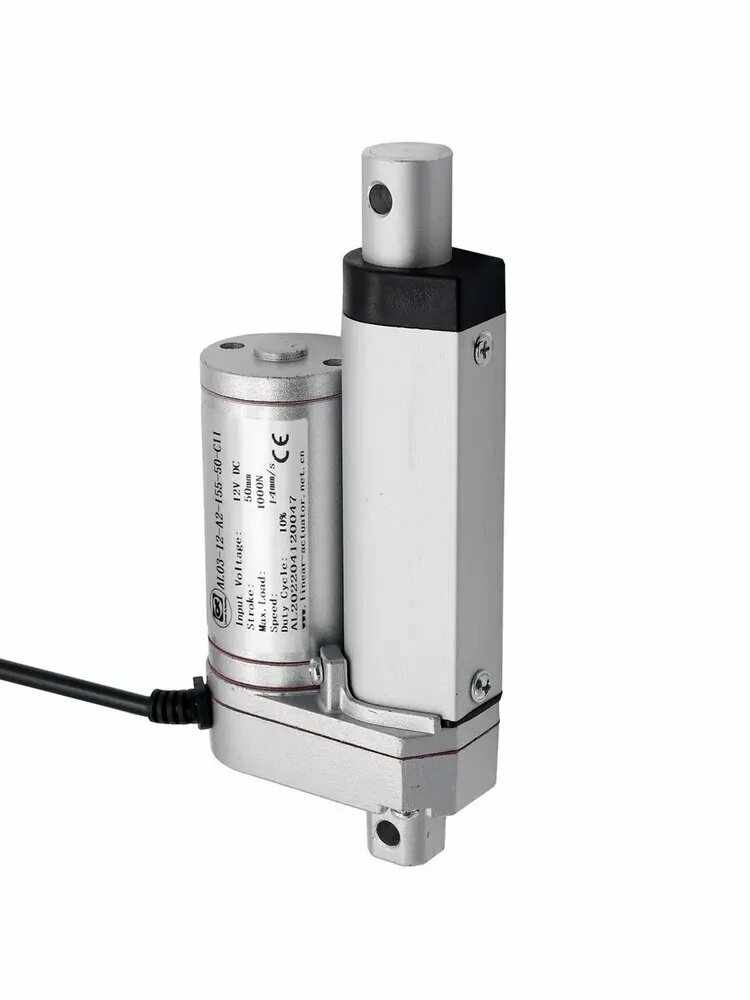 1000 Н (100 кг) 50 мм DC 12 В 14 мм/с Линейный привод для автоматических ворот