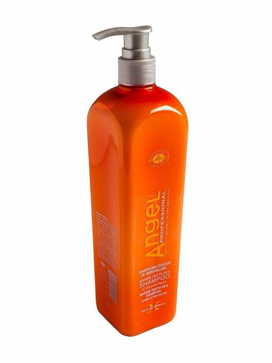 Angel Professional Шампунь для окрашенных волос профессиональный бессульфатный Marine Depth Spa Shampoo, 500 мл