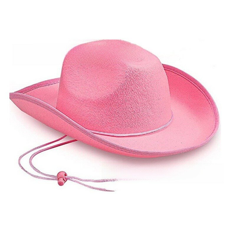 White felt cowboy hat art sewing accessory for costume parties, pink