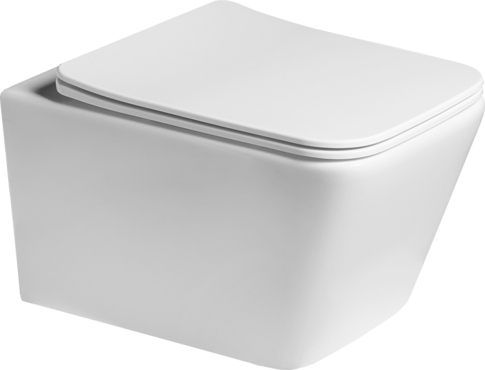 Унитаз подвесной SantiLine SL-5007 безободковый, с микролифтом