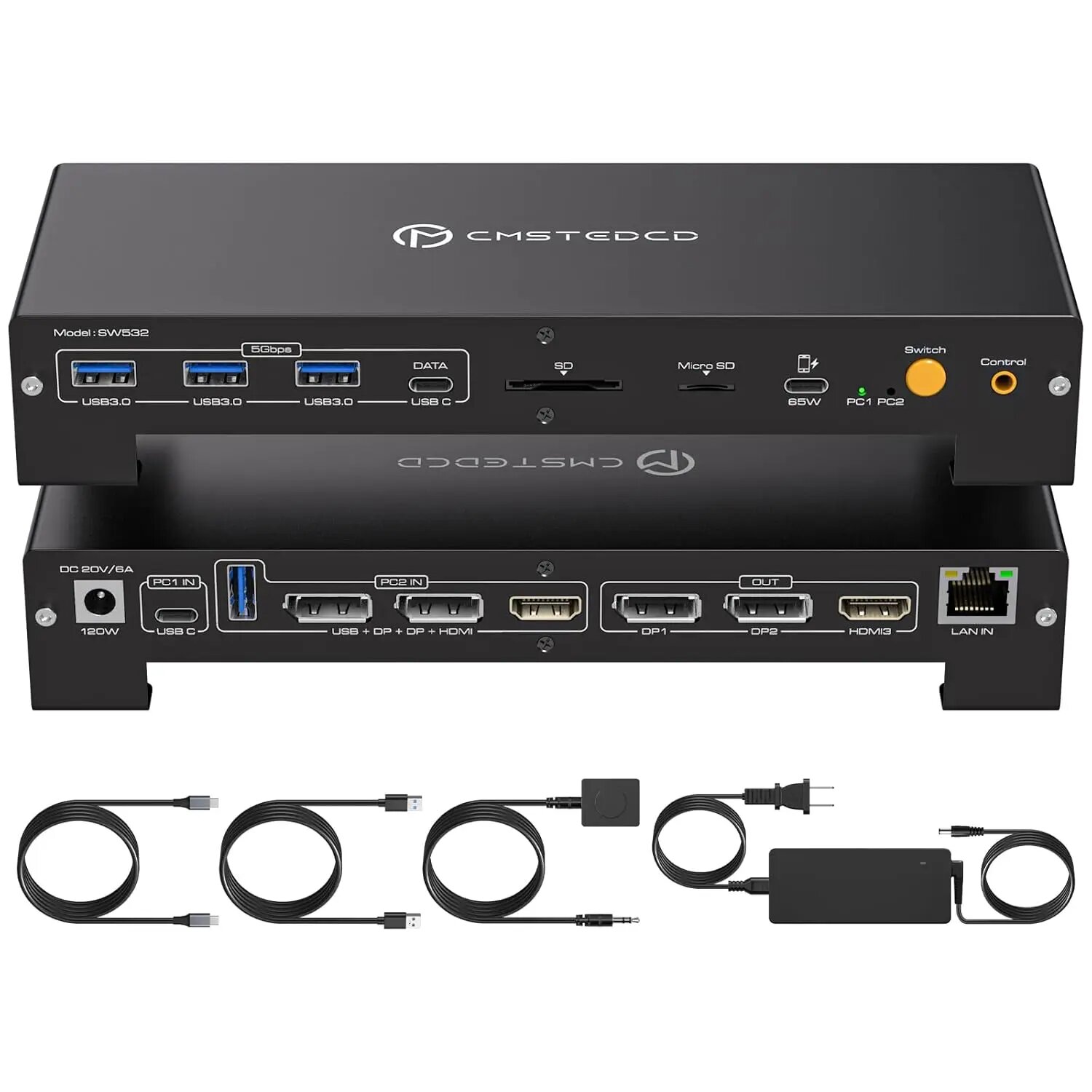 AIMOS Док-станция 15 в 1 USB C UK POWER PLUG