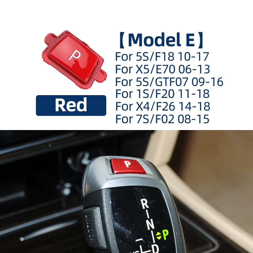 Автомобильный рычаг переключения передач LHD, кнопка автоматической парковки с буквой P, Model E Red