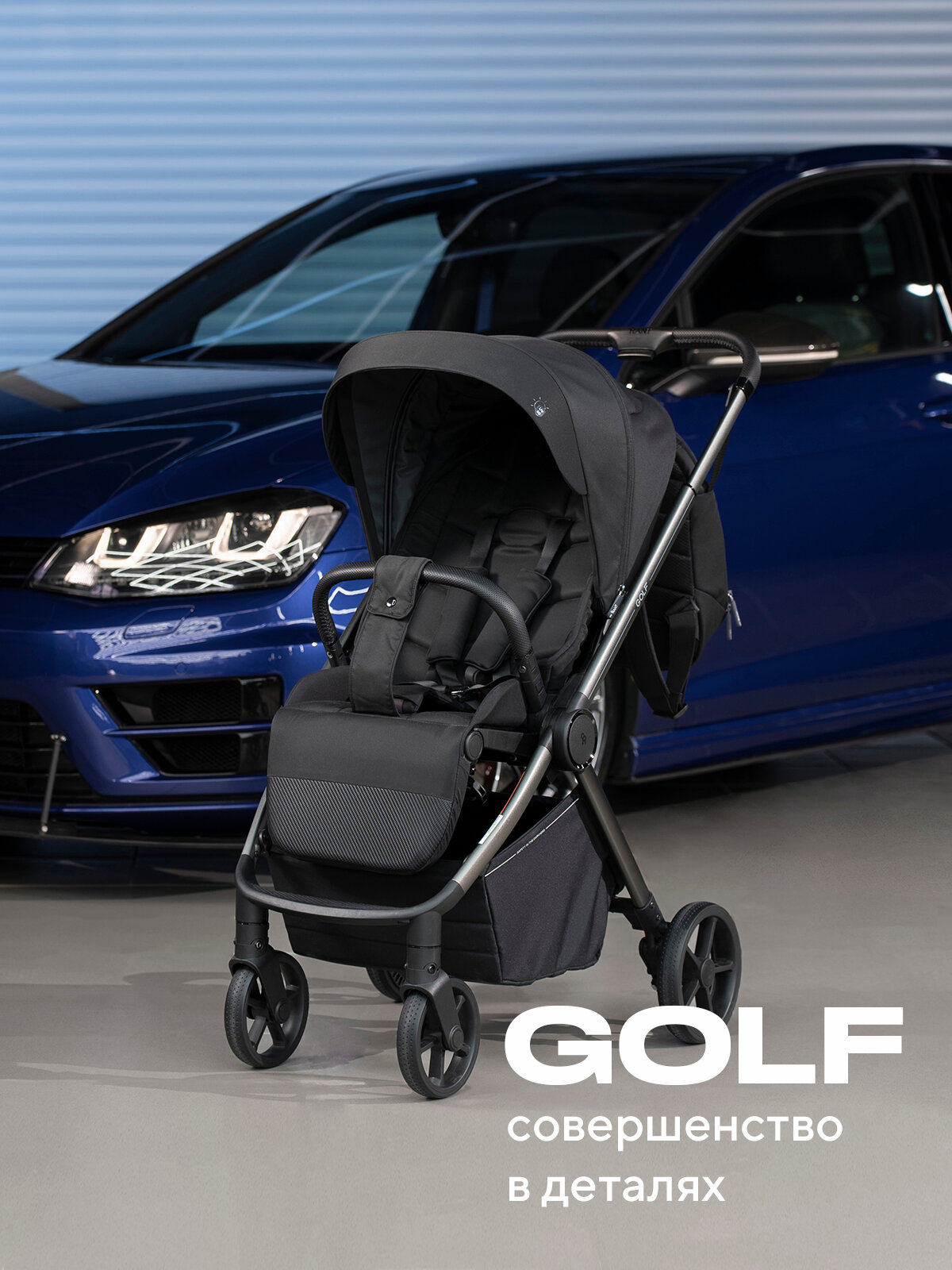 Коляска детская прогулочная всесезонная RANT "GOLF" RA101 Black