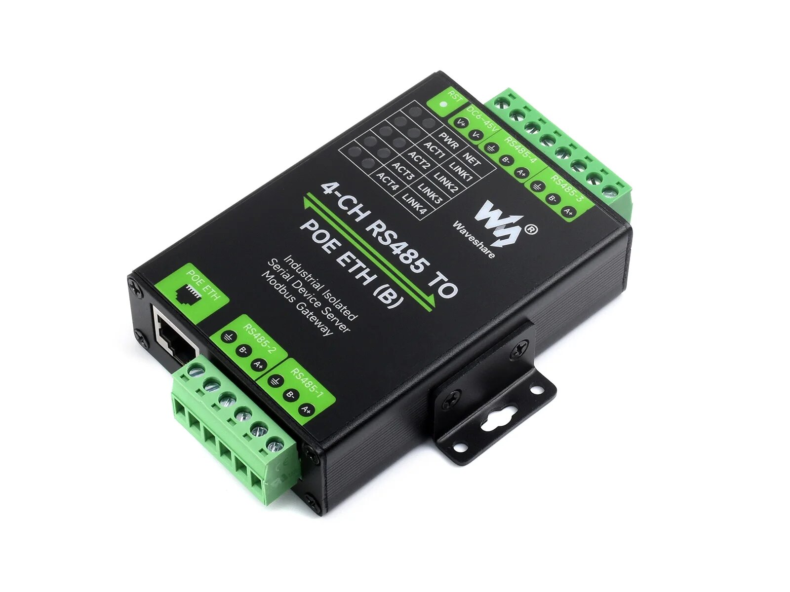 Waveshare 4-канальный RS485 сервер Ethernet Common network port