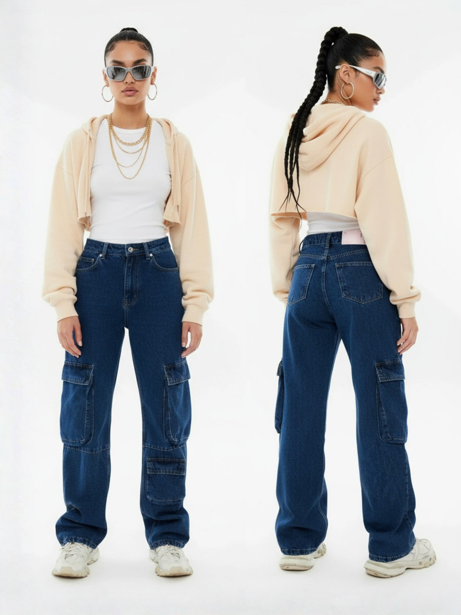 Джинсы карго 