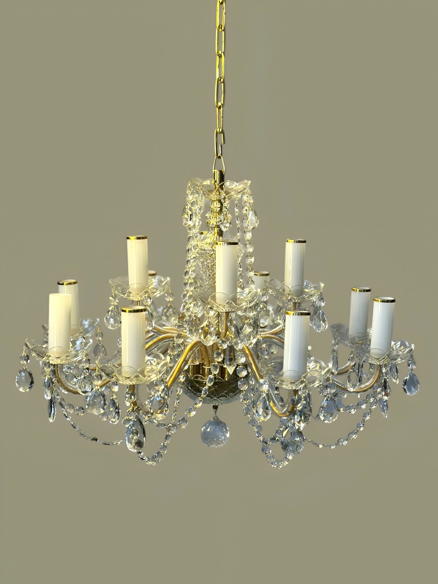 Люстра ARTGLASS Maria Terezia, хрусталь, винтаж, чехословакия