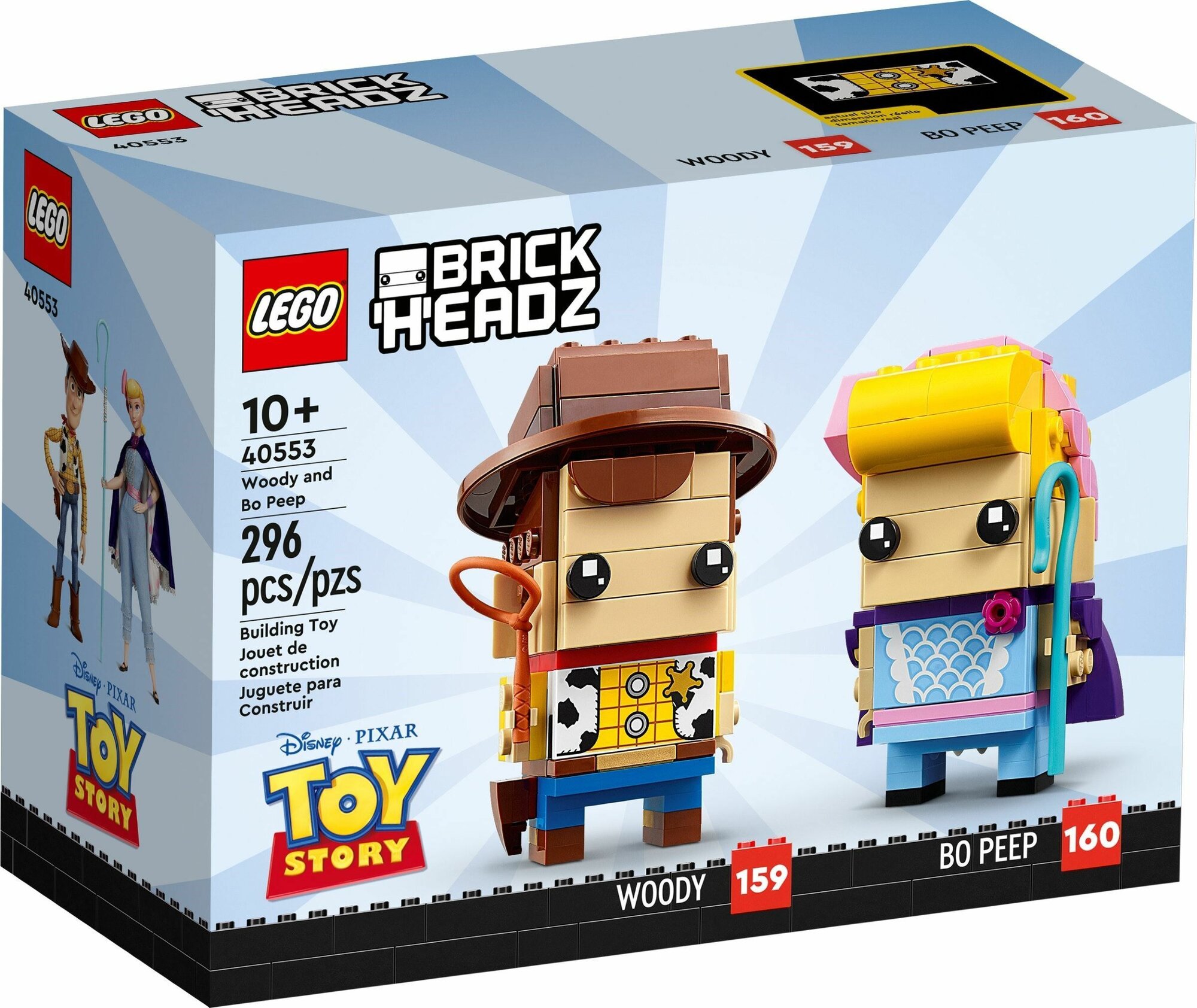 Конструктор LEGO BrickHeadz Disney 40553 Вуди и Бо Пип (История Игрушек)