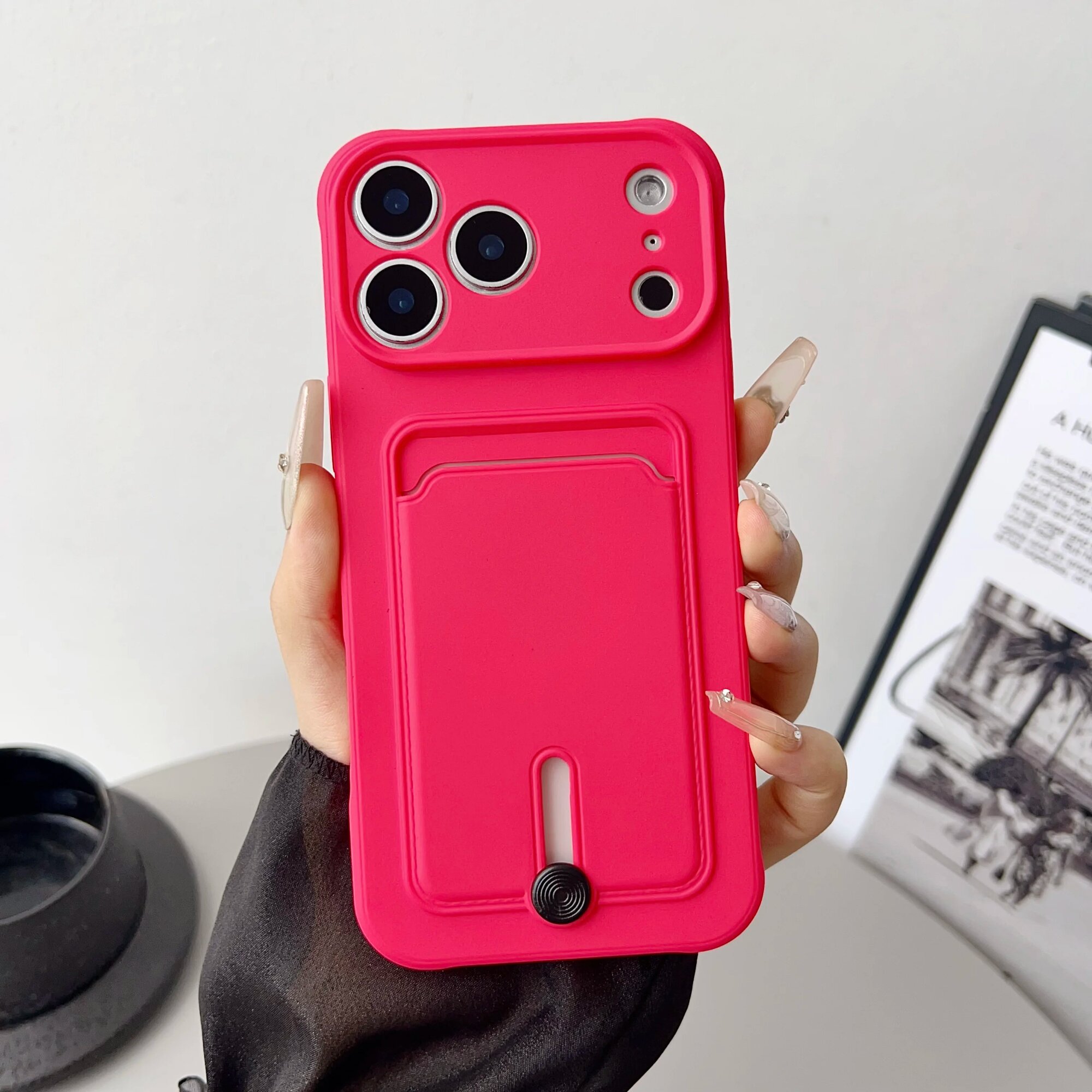 Чехол-бумажник с слотом для карт для iphone 17, 16, 15, 14, 13, 12, 11 pro max air plus mini, мягкий чехол из ТПУ для кредитных карт