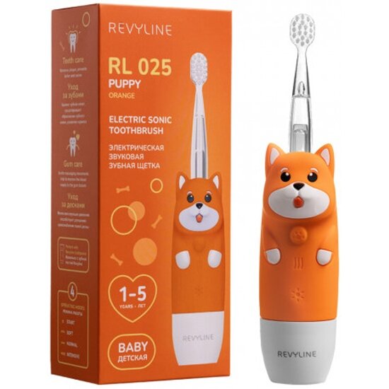 Зубная щётка электрическая Revyline RL 025 Baby Dog, оранжевая