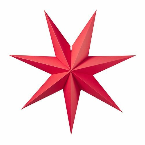 STRALA IKEA, звезда абажур, 70 см, красный цвет, СТРOЛА ИКЕA