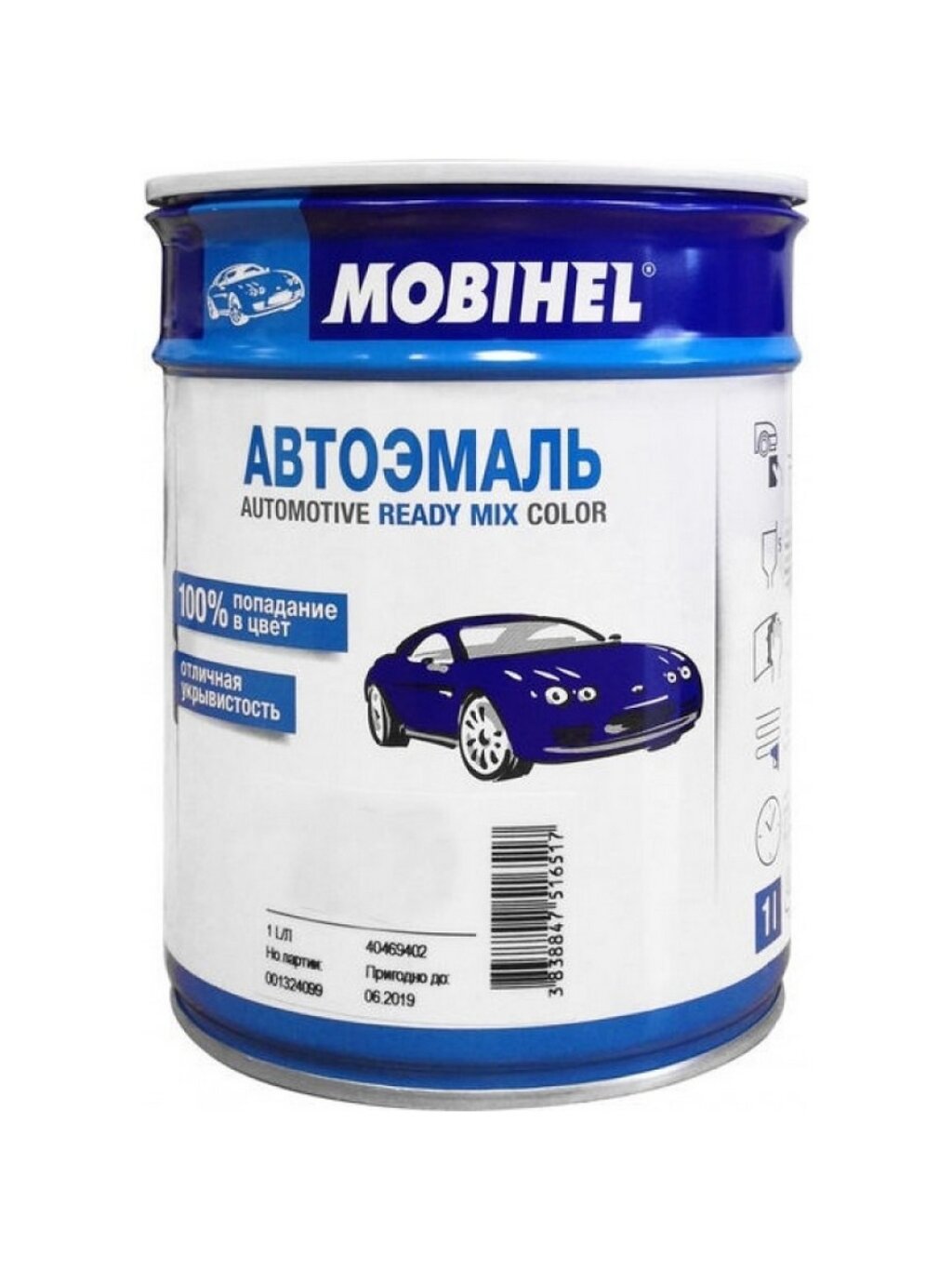 Краска "MOBIHEL" 202 белая (1 л)