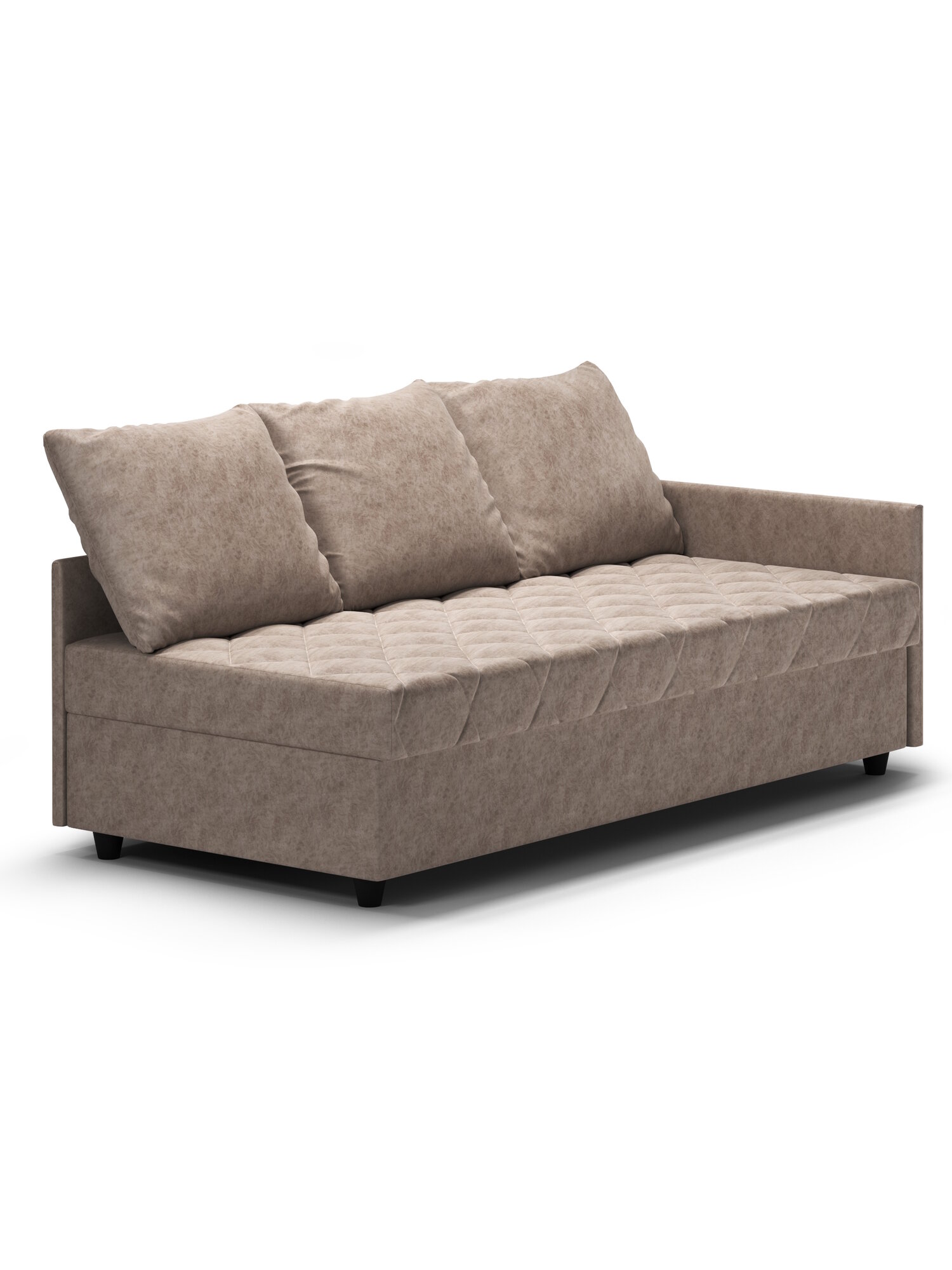 Кушетка WESTENY "ART-312 правая" 195x94x62, 90x190, 1 место, велюр Rock02