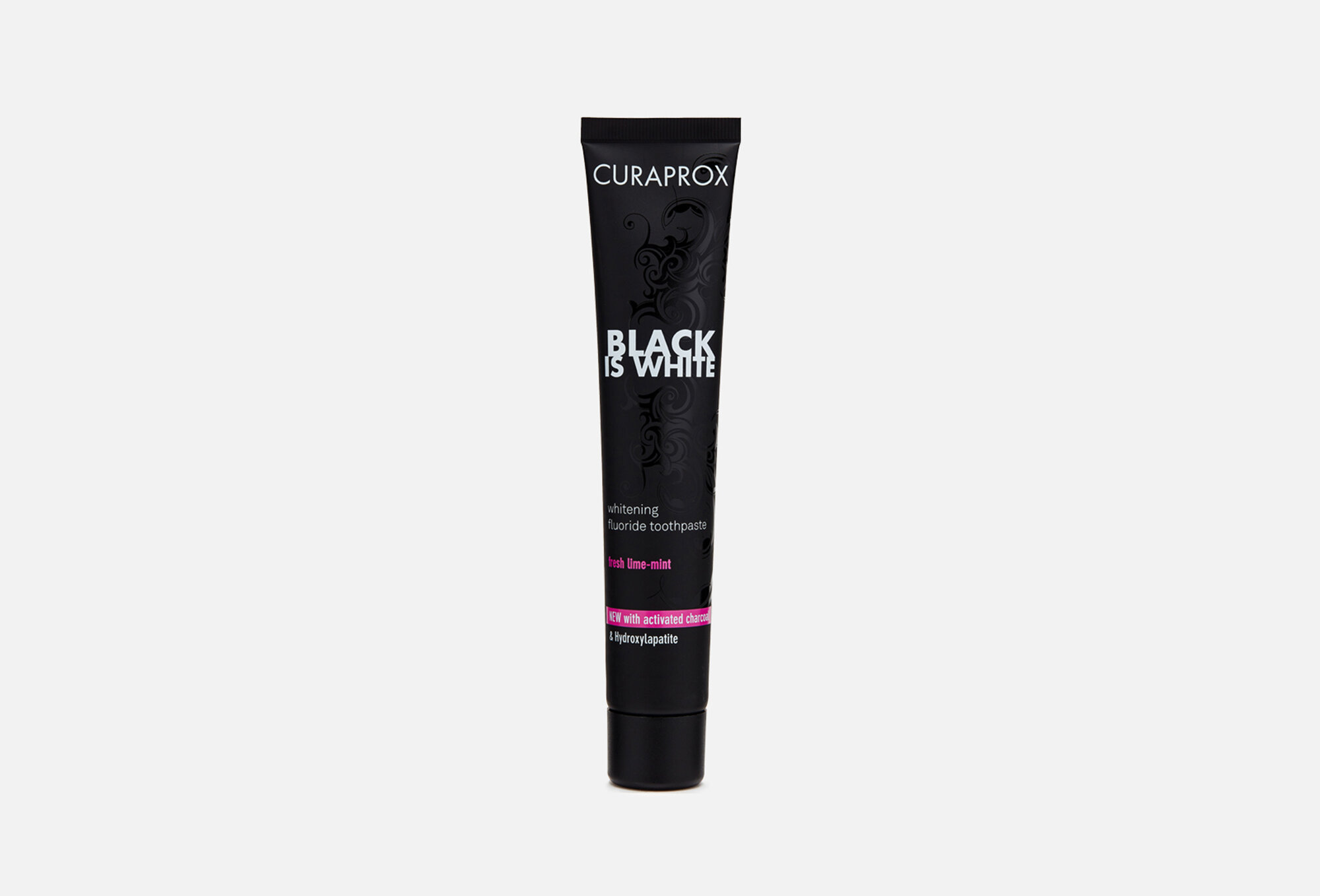 Отбеливающая зубная паста со вкусом лайма CURAPROX Black Is White 90 мл