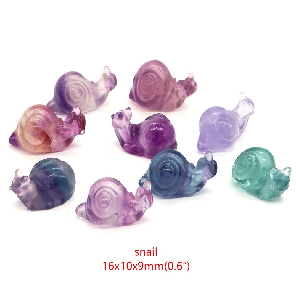 Мини-статуэтки Флюорит Мультяшные животные 10pcs, 14