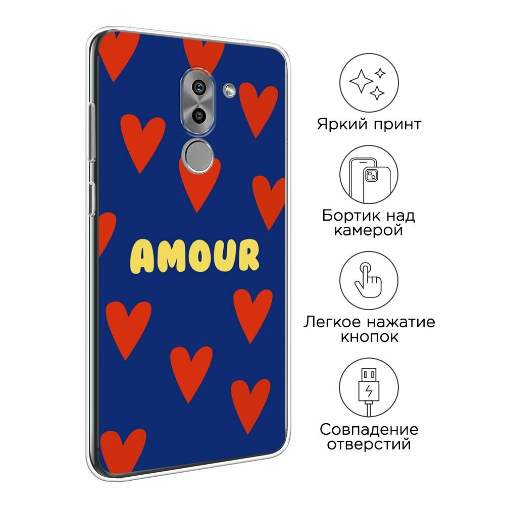 Чехол на Honor 6X / Хонор 6Х с принтом "Amour art - 14 февраля" — фото 1
