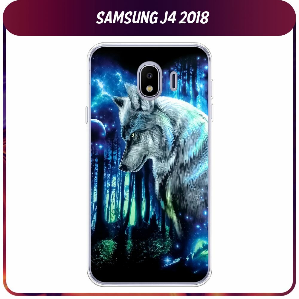 Чехол на Samsung Galaxy J4 / Самсунг Галакси Джей 4 с принтом "Сказочный волк"