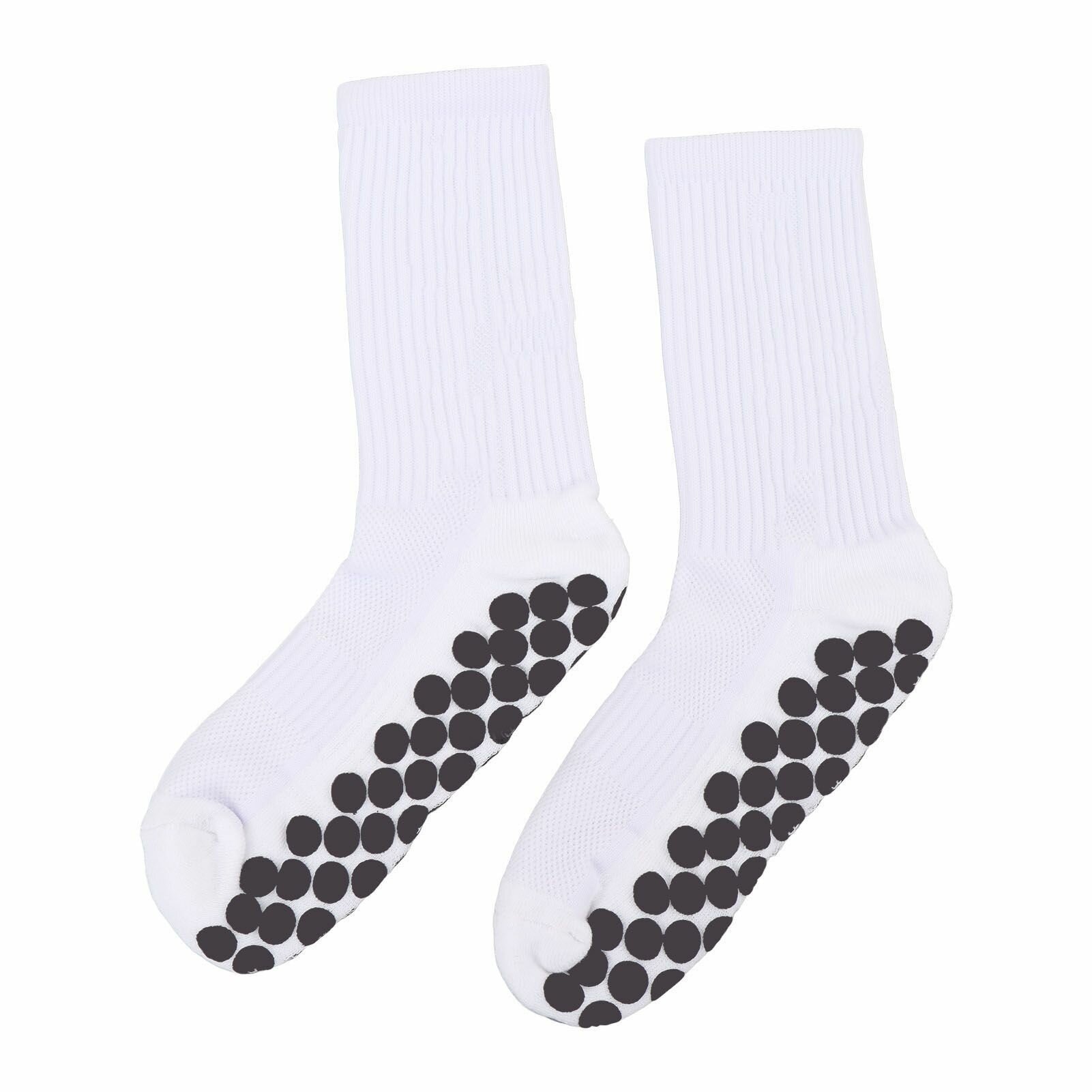 Носки с антискользящей подошвой для йоги и футбола, дышащие и комфортные, 6 резинок, белые