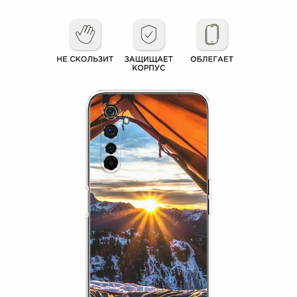 Силиконовый чехол на Realme 6 Pro / Реалми 6 Про с принтом "Горы 7" — фото 1