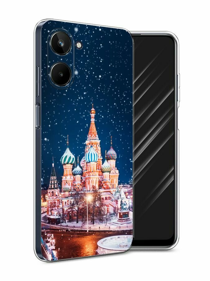 Силиконовый чехол на Realme 10 4G / Реалми 10 4G с принтом "Москва 1"