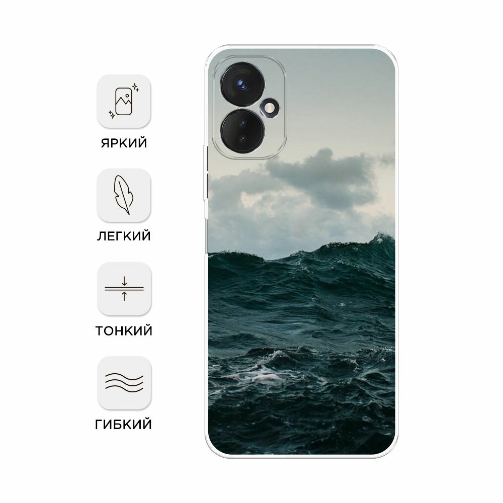Чехол на Tecno Spark 9 Pro / Техно Спарк 9 Про с принтом "Волны 11" — фото 1