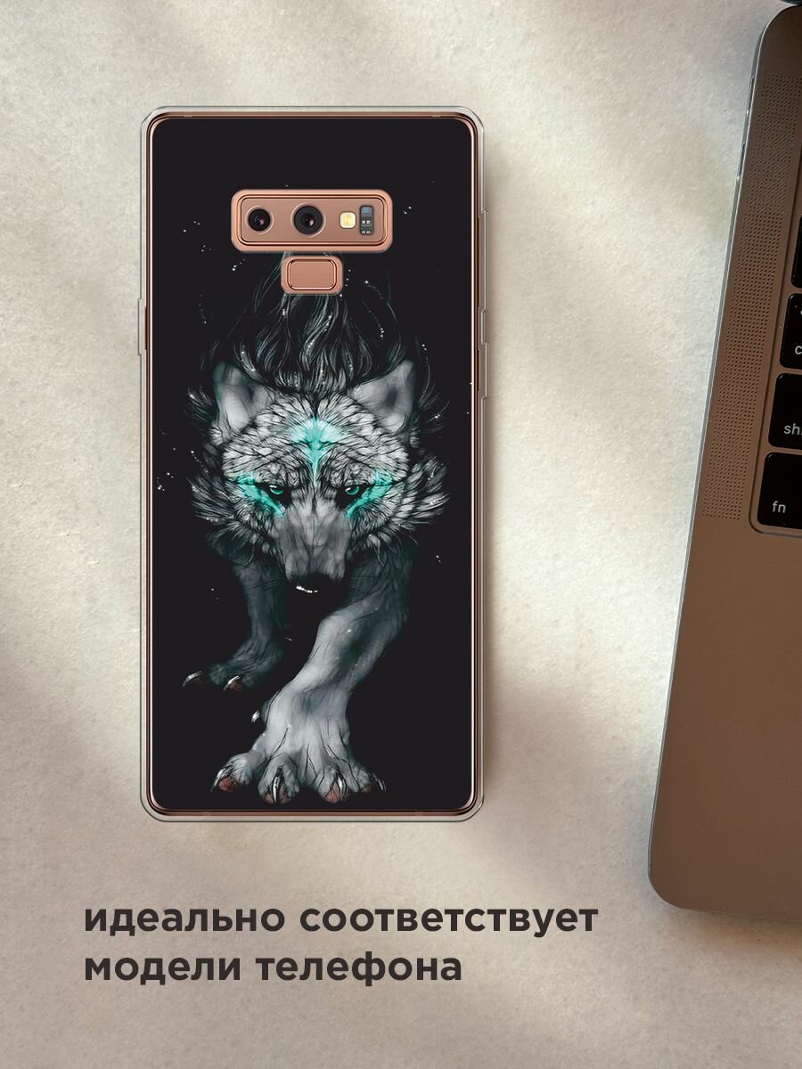 Чехол на Samsung Galaxy Note 9 / Самсунг Галакси Нот 9 с принтом "Крадущийся волк" — фото 1