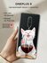 Чехол на OnePlus 8 / ВанПлас 8 с принтом "Кот с бокалом", прозрачный