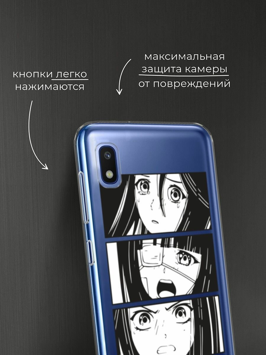 Чехол на Samsung Galaxy A10 / Самсунг Галакси А10 с принтом "Tokyo girls", прозрачный — фото 1