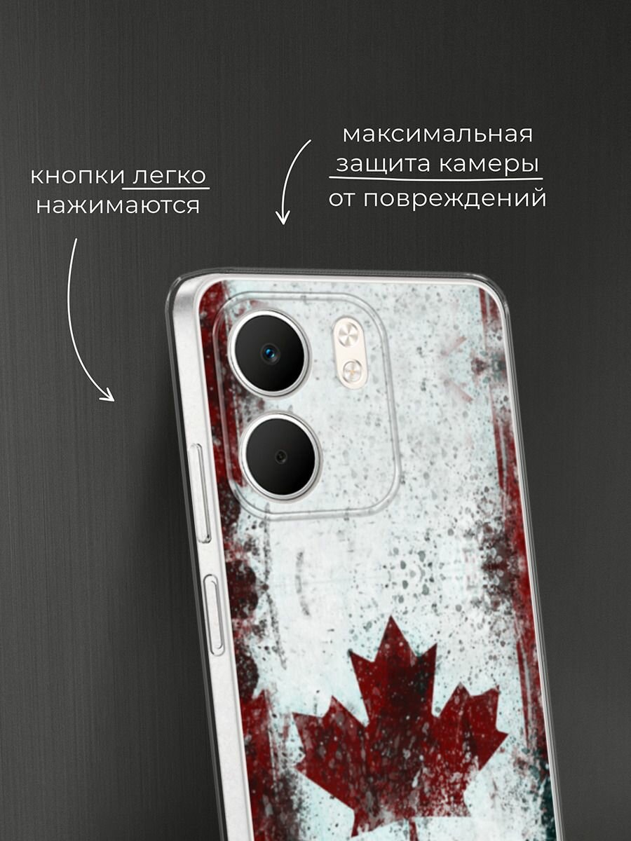 Силиконовый чехол на Oppo A5x / Оппо А5x с принтом "Канада" — фото 1