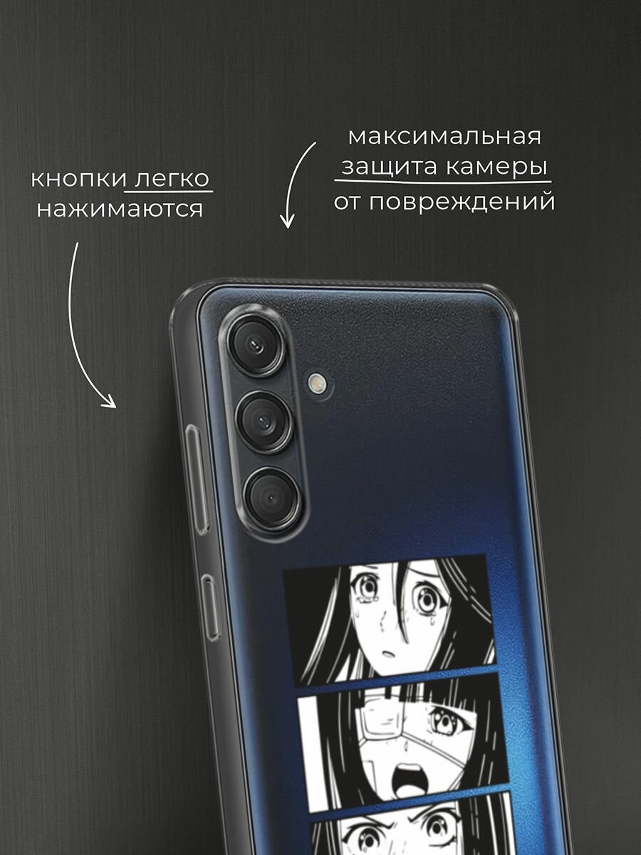 Чехол на Samsung Galaxy M55 / Самсунг M55 с принтом "Tokyo girls", прозрачный — фото 1