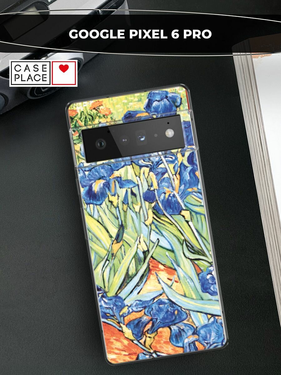 Чехол на Google Pixel 6 Pro / Гугл Пиксель 6 Pro с принтом "Ирисы Ван Гог"