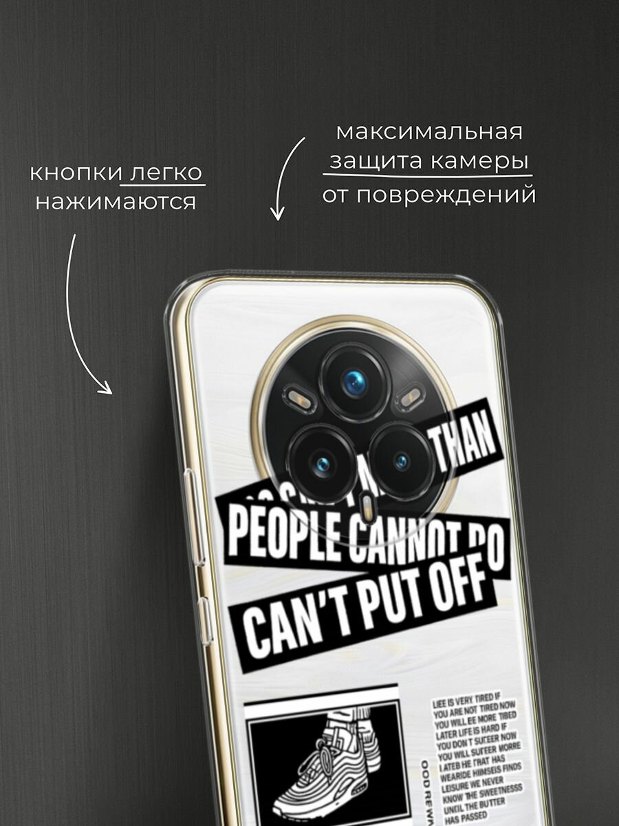Чехол на Realme 14 Pro+ / Реалми 14 Про+ с принтом "I like it", прозрачный — фото 1