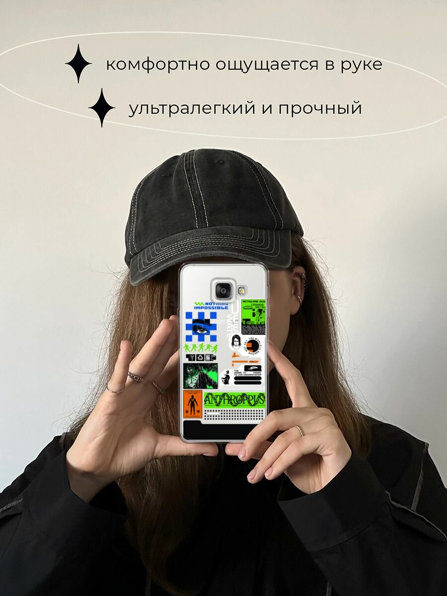 Чехол на Samsung Galaxy A3 2016 / Самсунг Галакси А3 2016 с принтом "Nothing impossible", прозрачный — фото 1