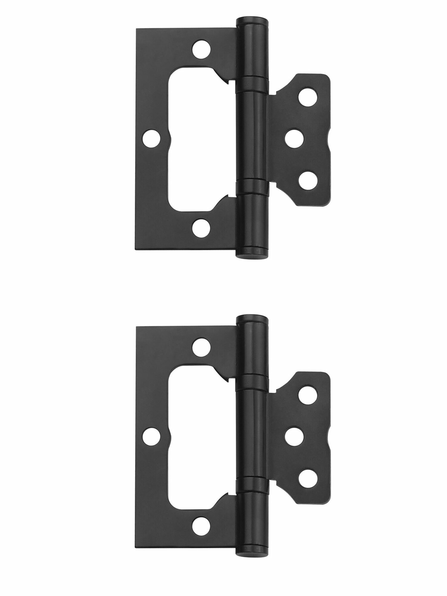 Петля бабочка универсальная неразъемная 75х63 мм черная (2 шт.)