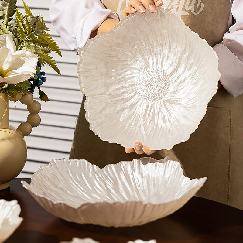 Тарелка для фруктов с рисунком, 20х4 см, белая, 1 шт