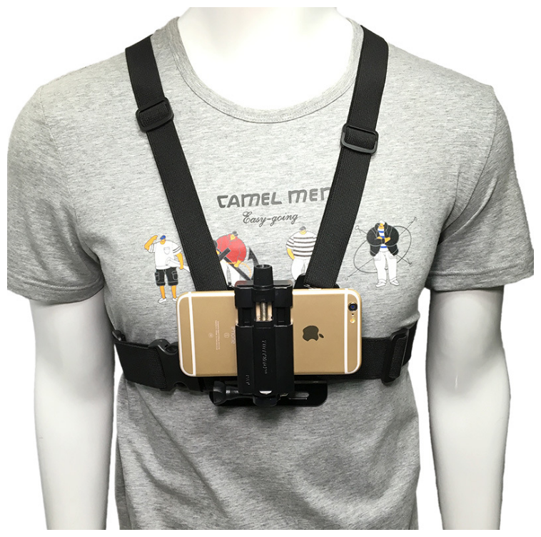 Нагрудный ремень-держатель MyPads A159-830 для телефона Samsung Apple iPhone Honor Xiaomi с регулировкой угла наклона селфи-палка для блогеров