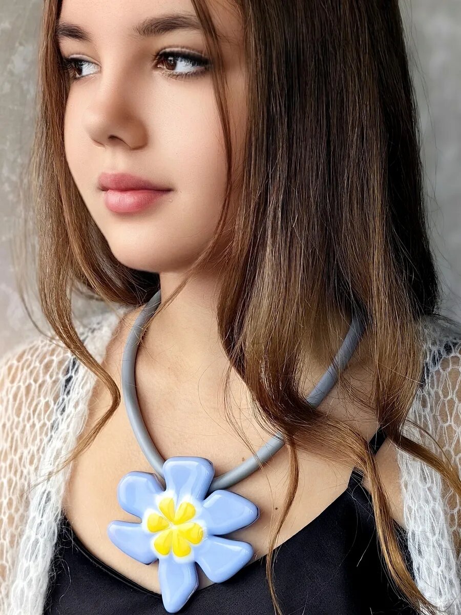 Колье, муранское стекло, стекло