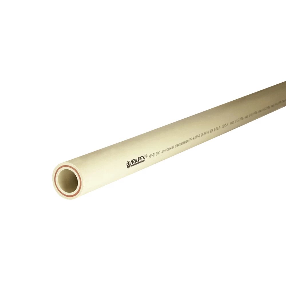 Труба полипропиленовая Valfex армированная стекловолокном 32х2000 мм PN25 серая (101060322Г) Valfex 101060322Г